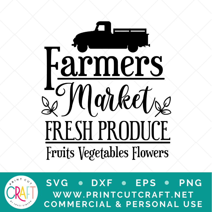 Farmer's Market Fresh Produce SVG / Farmer's Market SVG / Fresh Produc ...
