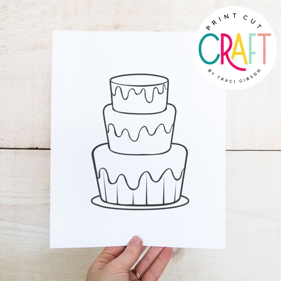 Birthday Cake SVG PNG DXF EPS – Print Cut Craft